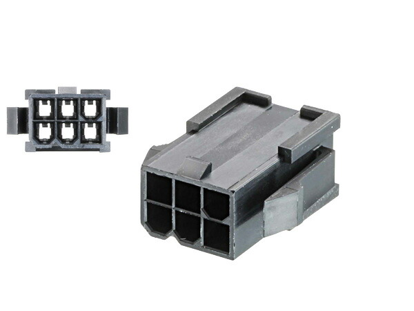 【楽天市場】6極非防水Mコネクタ [2列] Molex Mini-Fit Jrシリーズ [黒色]（ターミナル別売）：株式会社配線コム 楽天市場店