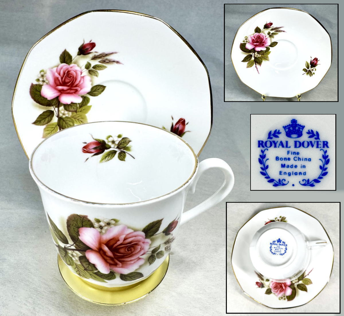 【楽天市場】【送料無料】イギリス製 ROYAL DOVERロイヤルドーバー 花絵カップ&ソーサー (旧家蔵出し) 威龍彩雲：威龍彩雲通販