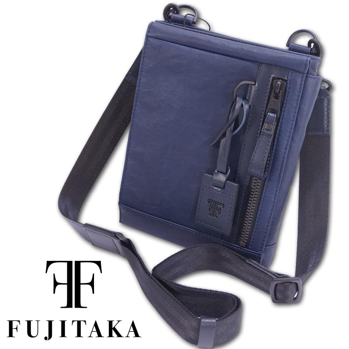 【楽天市場】フジタカ FT by FUJITAKA レザー スモールショルダーバッグ ホーク デロリアン メンズ ネイビー 紺 日本製 定価35,200円 コンパクト サコッシュ エコーレザー ...