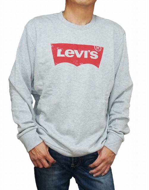 【楽天市場】リーバイス Levis スウェット グレー バットウィング ロゴ メンズ 194920026 春物 秋物 トレーナー：starjenny