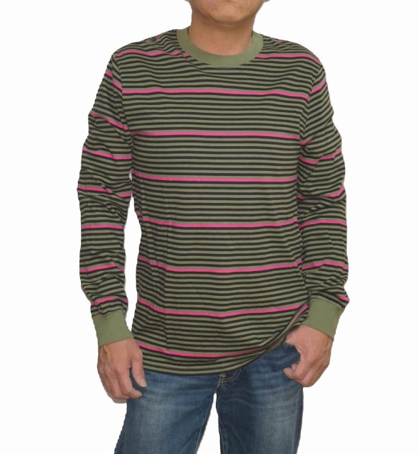 【楽天市場】リーバイス Levis 長袖Tシャツ ボーダー カーキ a09220020 メンズ ロンT：starjenny
