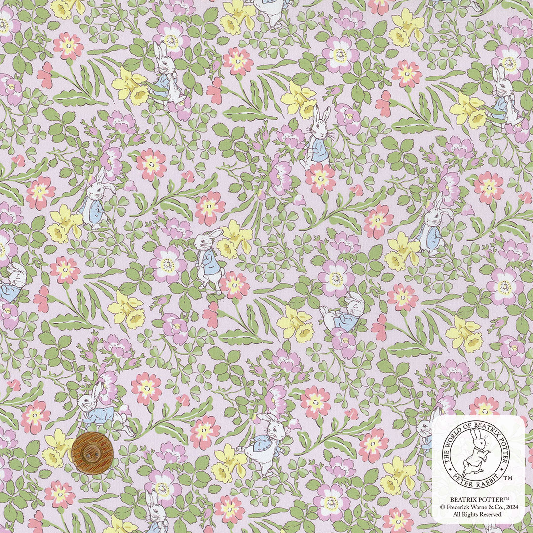 【楽天市場】【LIBERTY FABRICS】 ピーターラビット(TM) タナローン Walker Rabbits ウォーカー・ラビッツ ...