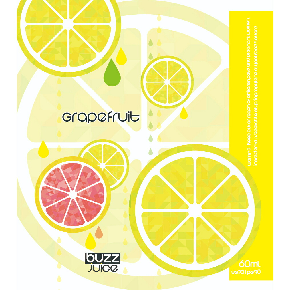 【楽天市場】buzz juice Grapefruit 60ml バズジュース グレープフルーツ フレーバー リキッド フルーツ 電子タバコ ...