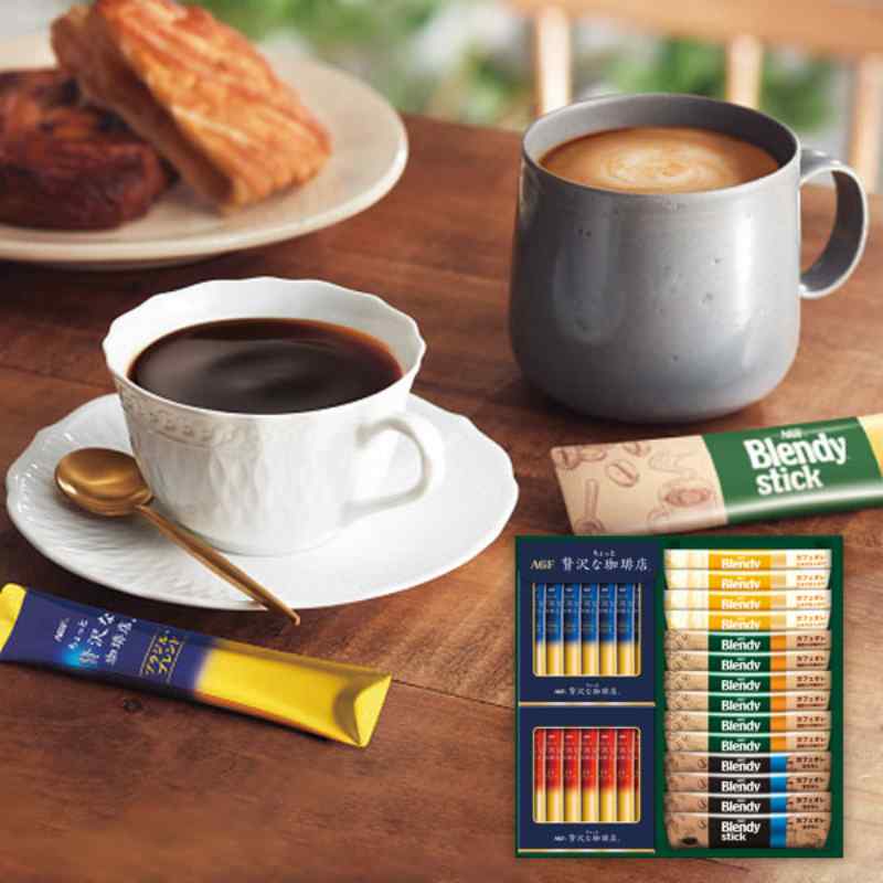 【楽天市場】【お返し好適品】AGF スティックカフェオレ＆ブラック アソートギフト BZT-20A：カタログギフトジャパン