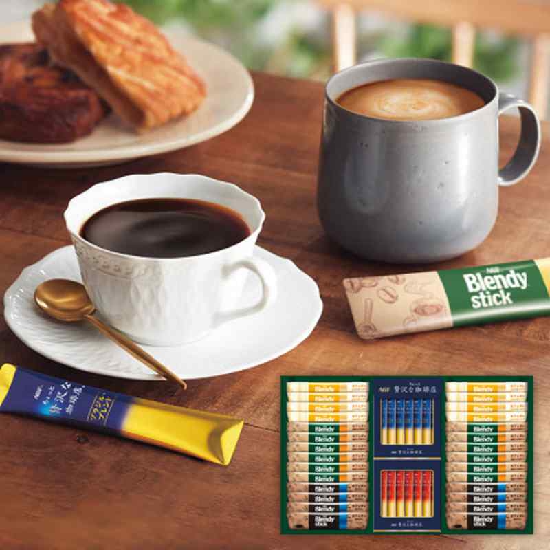 【楽天市場】【お返し好適品】AGF スティックカフェオレ＆ブラック アソートギフト BZT-30A：カタログギフトジャパン