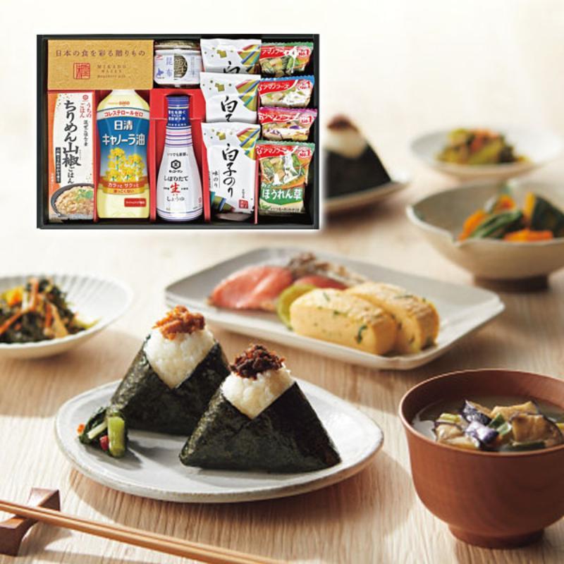 【楽天市場】【春ギフト】味香門和膳（みかどわぜん）アマノフーズ＆キッコーマン和食詰合せ MKD-30A：カタログギフトジャパン