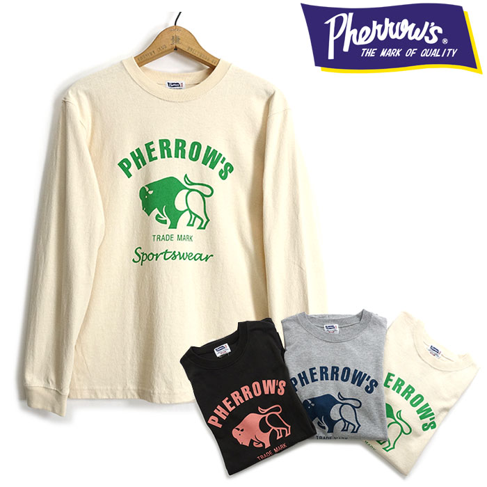 【楽天市場】フェローズ Pherrow's [PLT-2] 長袖 バッファロー プリントTシャツ 日本製：CLEVER WEB SHOP