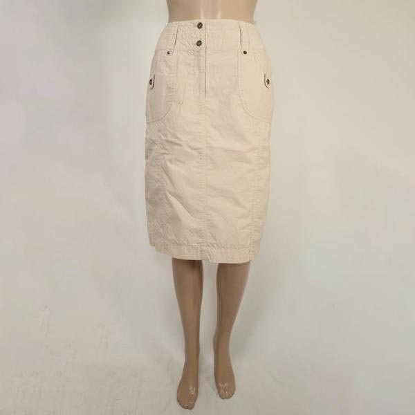 【楽天市場】《90%OFF》ビシャラ Beshela タイトスカート 膝丈 コットン100% サイズ38(M)(W67) ベージュ レディース ...