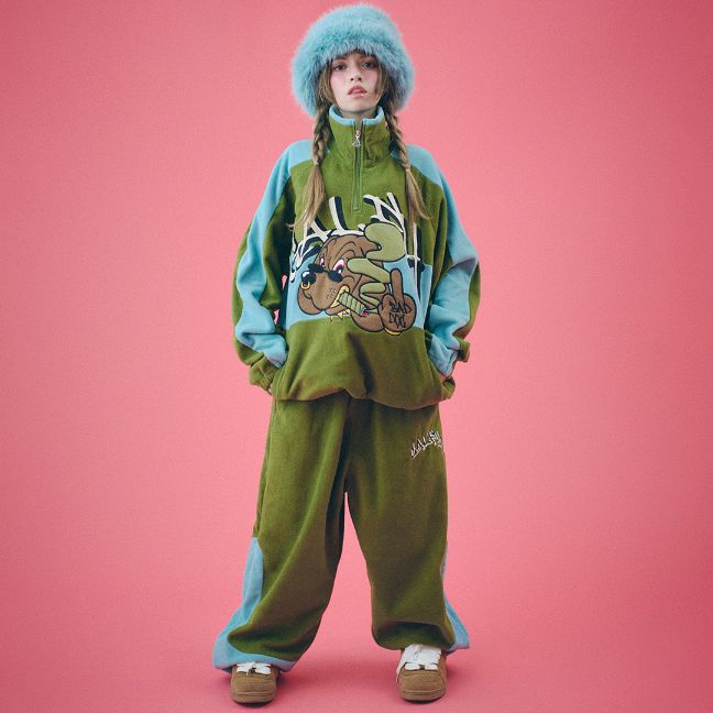 【楽天市場】GALFY OFFICIAL 【BADDOG フリース SET UP】 ガルフィー ヤンキー オシャレ おしゃれ かわいい かっこ ...