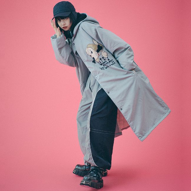 【楽天市場】GALFY OFFICIAL 【立ちんぼテレクラコート】 ガルフィー ヤンキー オシャレ おしゃれ かわいい かっこいい メンズ レディース 男女兼用 ユニセックス 黒 紫 灰 ...