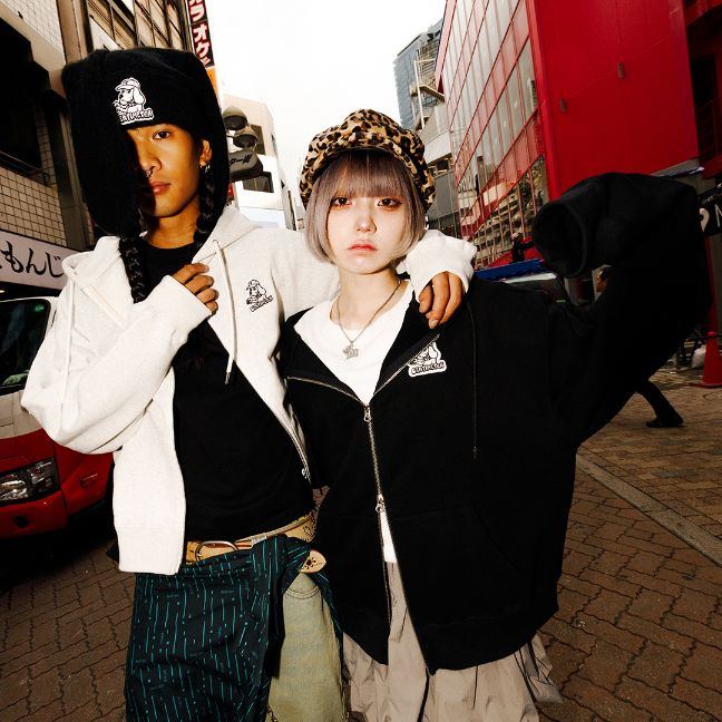 【楽天市場】GALFY×CENTIMETER コラホ? ZIPハ?ーカー ガルフィー ヤンキー オシャレ おしゃれ かわいい かっこいい ...