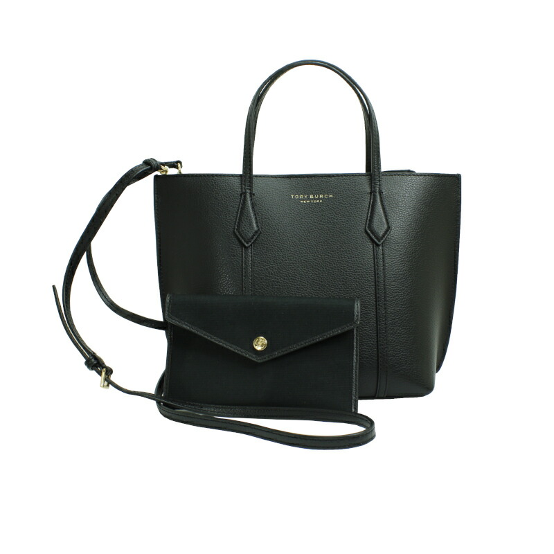 【楽天市場】トリーバーチ 174234 001 Black ブラック 2Way トートバッグ TORY BURCH PERRY SMALL ...