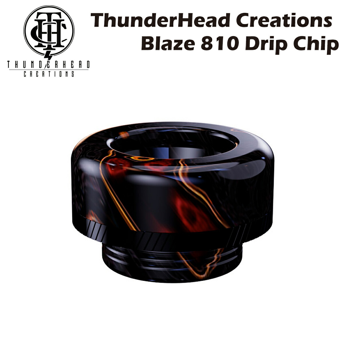 【楽天市場】ThunderHead Creations Blaze RTA 810 ドリップチップ thc drip chip サンダーヘッド ...