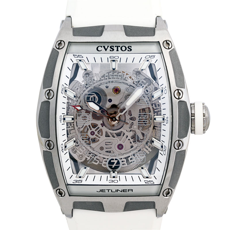 【楽天市場】クストス CVSTOS チャレンジ ジェットライナー II デイト 裏スケ スケルトン CVT-RB-JET2-SL ST【中古】【送料無料】：カドノ質店 楽天市場店