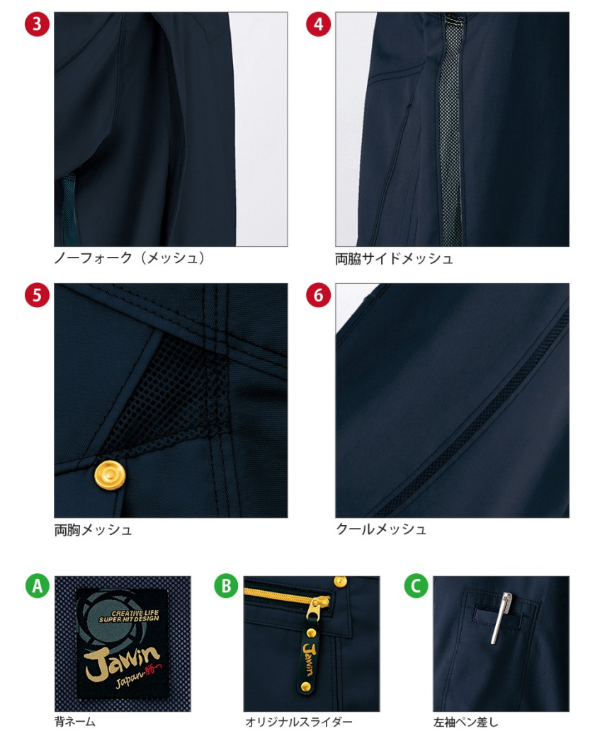 【楽天市場】【P2倍】 JAWIN 半袖ジャンパー 55510 作業服 ジャウィン 【春夏】 ジャケット 上着 帯電防止 通気性 メッシュ ワークウェア 作業着 自重堂 55500シリーズ ...