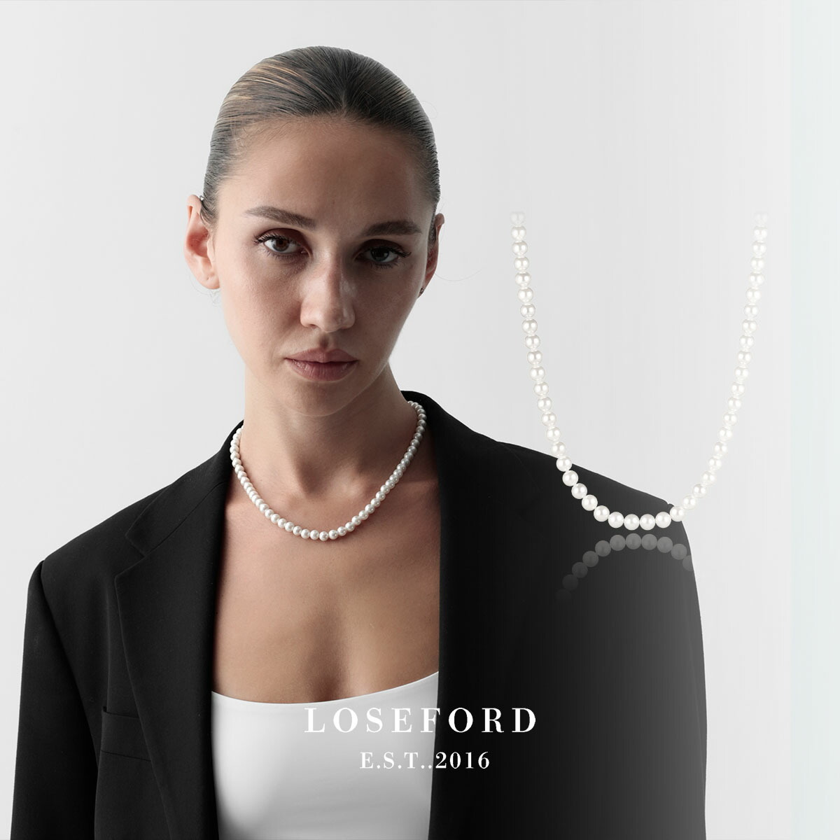 【楽天市場】【LOSE FORD 公式】 パールネックレス レディースアクセサリー ペア ステンレスアクセサリー 金属アレルギー 316L ギフト シンプル お洒落 人気 記念日 ギフト ...