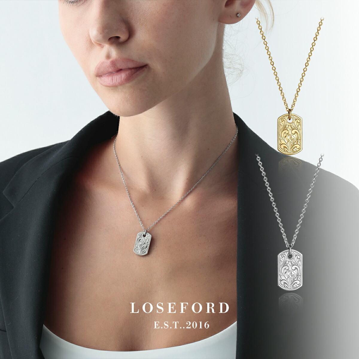 【楽天市場】【LOSE FORD 公式】ハワイアンタグネックレス レディースアクセサリー ペア 2way ステンレスアクセサリー 金属アレルギー 316L ギフト シンプル お洒落 人気 記念 ...