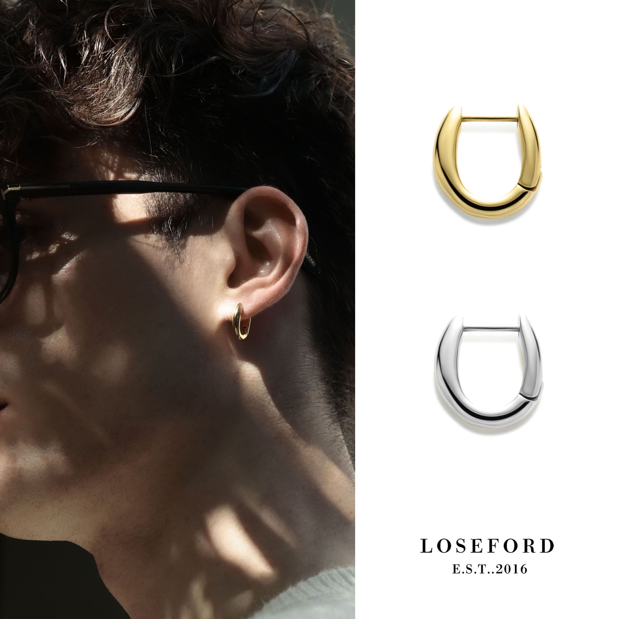 【楽天市場】【LOSE FORD 公式】 316L オバールピアス フープ ピアス メンズピアス シルバー ゴールド 片耳 つけっぱなし サージカルステンレス ステンレス ステンレスピアス ...