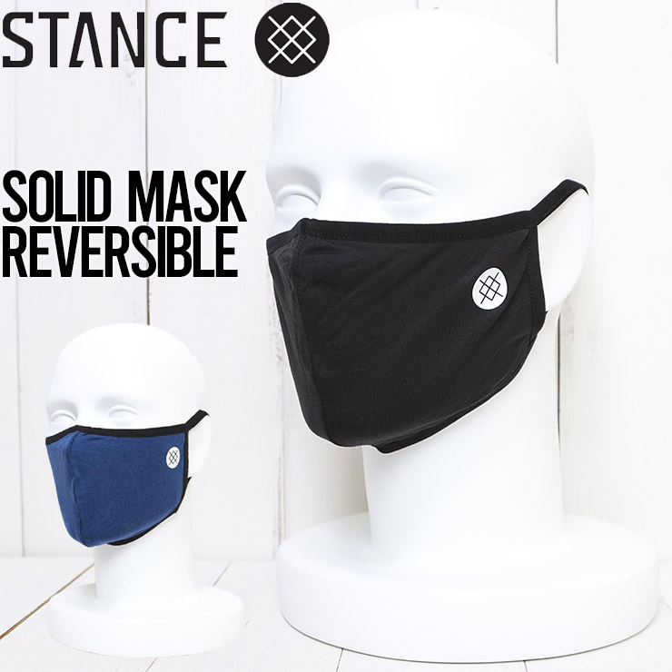【楽天市場】【送料無料】 STANCE スタンス SOLID MASK リバーシブルマスク フェイスマスク ファッションマスク ...