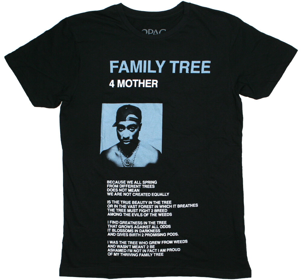 【楽天市場】Tupac Shakur / Family Tree Tee (Black) - TUPAC Tシャツ：Lury