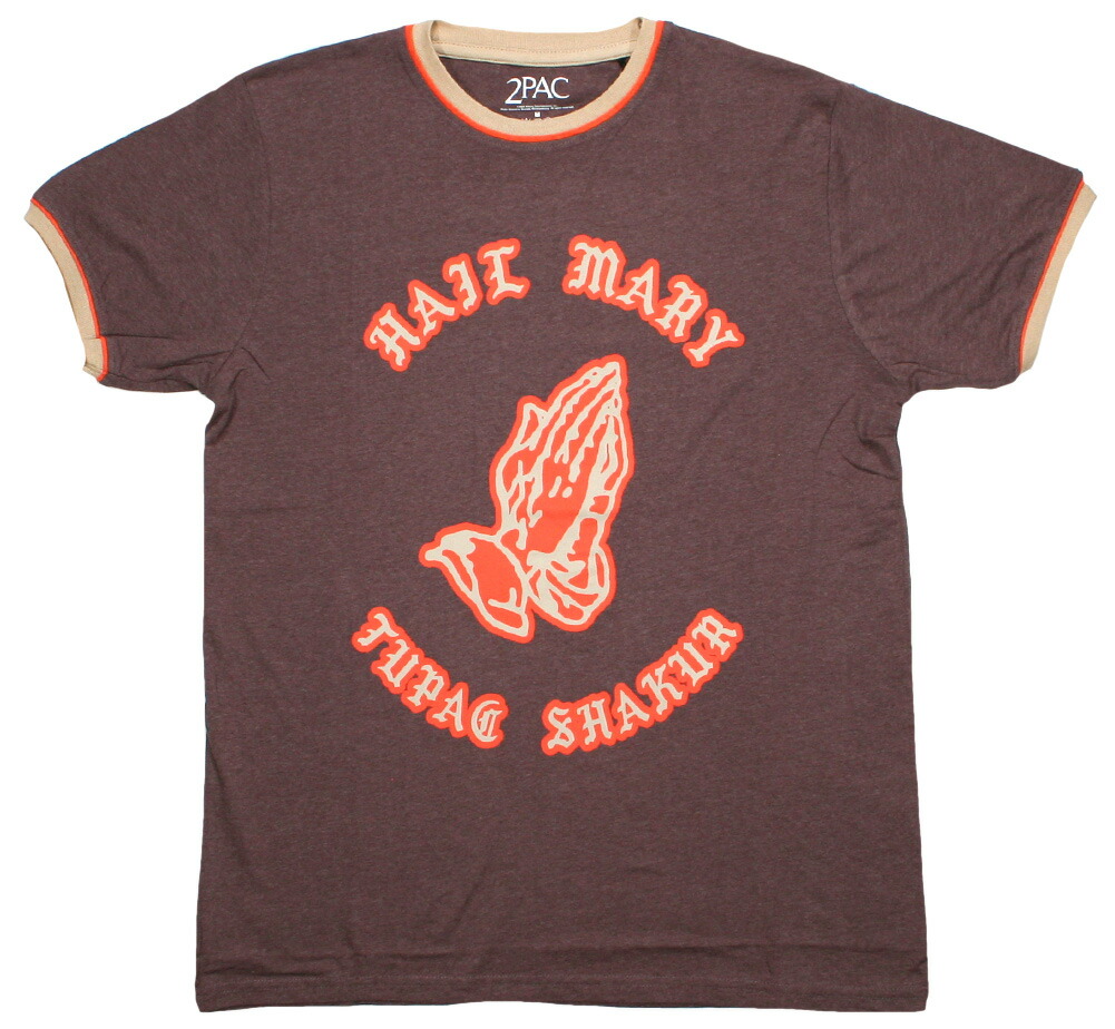 【楽天市場】Makaveli / Hail Mary Ringer Tee (Brown) - 2PAC Tシャツ：Lury