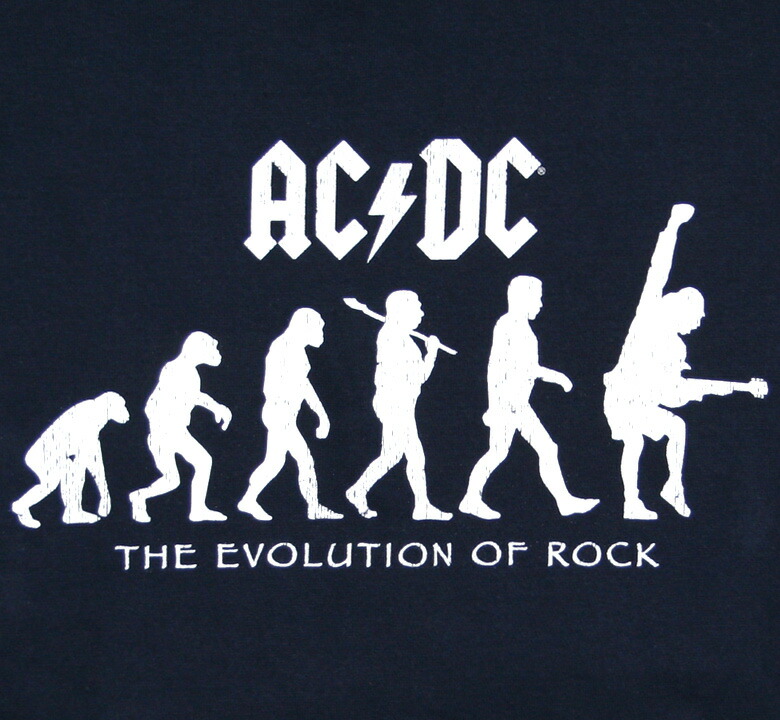 【楽天市場】AC/DC / The Evolution of Rock Hoodie (Dark Navy) - ACDC / ザ ...