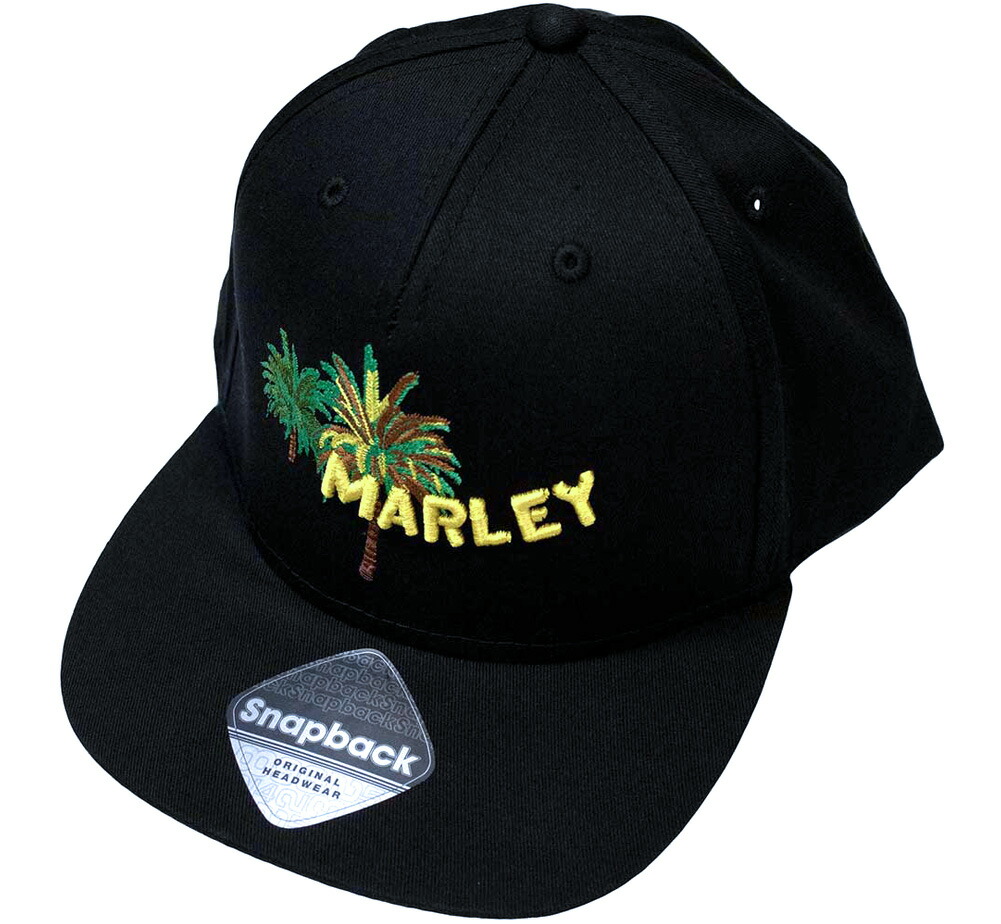 【楽天市場】Bob Marley / Palm Trees Snapback Cap (Black) - ボブ・マーリー キャップ：Lury
