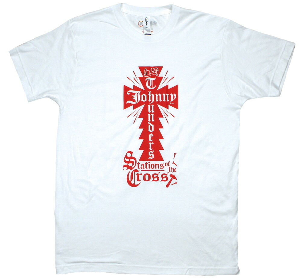 【楽天市場】Johnny Thunders / Stations of the Cross Tee (White) - ジョニー・サンダース ...