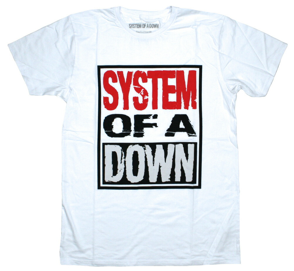 【楽天市場】System of a Down / SOAD Logo Stack Tee (White) - システム・オブ・ア・ダウン T ...