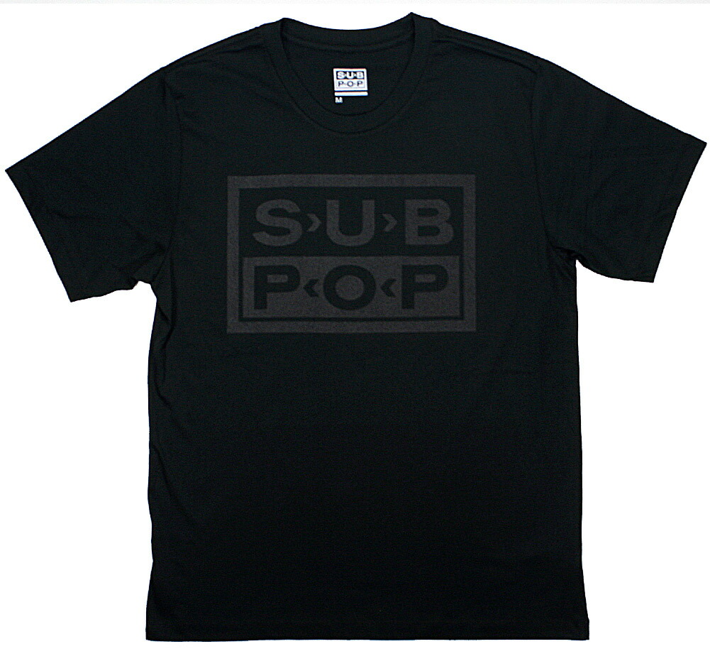 【楽天市場】Sub Pop Records / Logo Tee (Black on Black) - サブ ポップ レコーズ Tシャツ：Lury