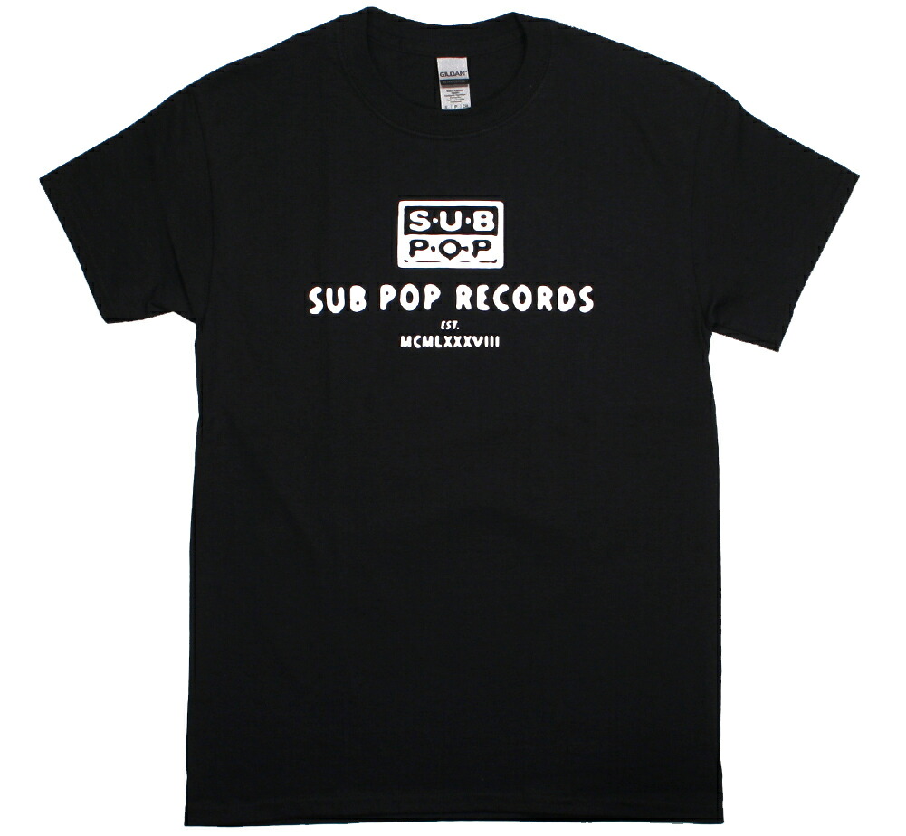 【楽天市場】Sub Pop Records / Est 1988 Tee (Black) - サブ ポップ レコーズ Tシャツ：Lury