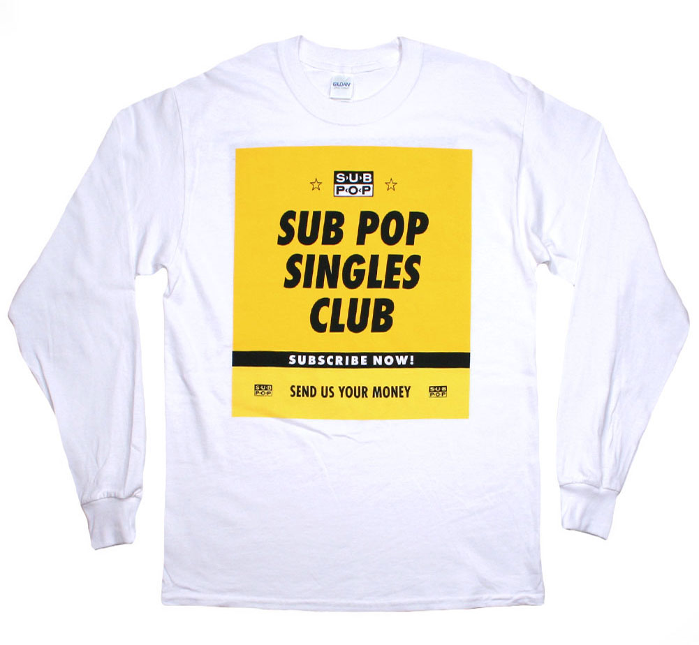 【楽天市場】Sub Pop Records / Sub Pop Singles Club Long Sleeved Tee (White ...