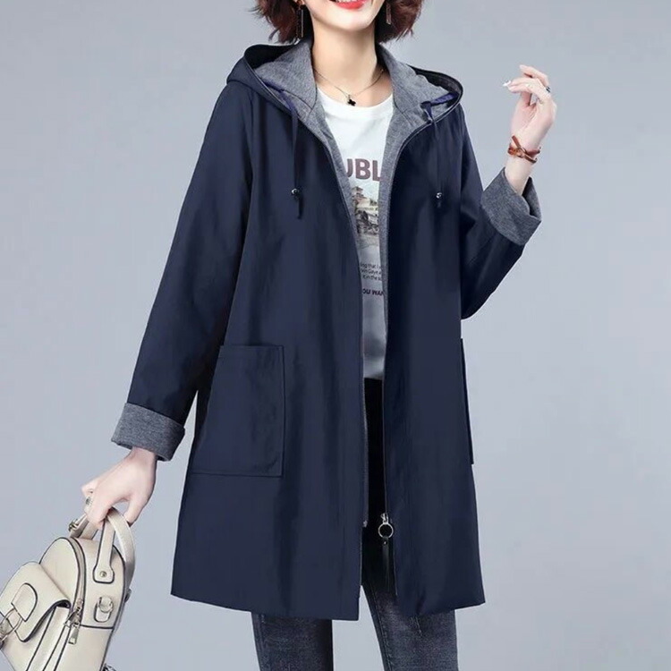 【楽天市場】M～10XL!フード付き ジャケット ジップアップ マウンテンパーカー 大きいサイズ 体型カバー 30代 コート レディース アウター ブルゾン ジャンパー ロング丈 羽織り 40 ...