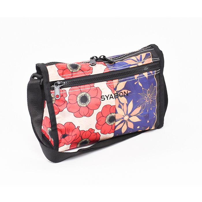 【楽天市場】【Fashion SALE限定価格】ショルダー ミニバッグ 鞄 ショルダーバッグ ハンドバッグ 新作 SYABON シャボン テキスタイル 横 2way 薄い オシャレ パターン ...