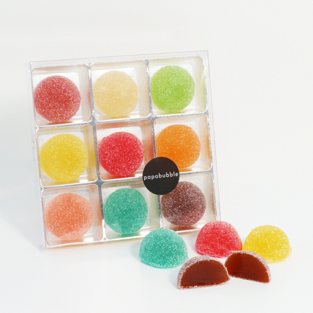 【バブレッツ9個入り】 グミ お菓子 プレゼント かわいい 手作り 職人 PAPABUBBLE papabubble プチギフト パパブブレ フルーツ 3980円以上で送料無料