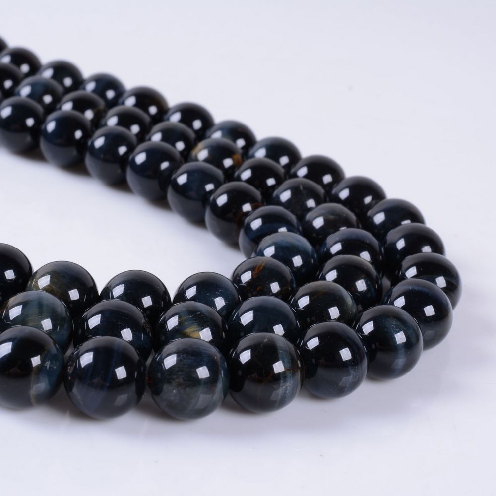 【楽天市場】【h壊れにくい高品質タイプ】★半連売り★約08mm 丸珠 タイガーアイ ブルー [Tigers Eye Blue] 青色 ...