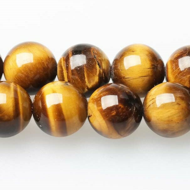 【楽天市場】【h壊れにくい高品質タイプ】★半連売り★約06mm 丸珠 タイガーアイ [Tigers Eye] 茶色 《half-ren ...
