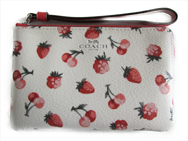 【楽天市場】【スペシャル】コーチ リストレット フルーツ プリント COACH Fruit Print Corner Zip F23674 ...