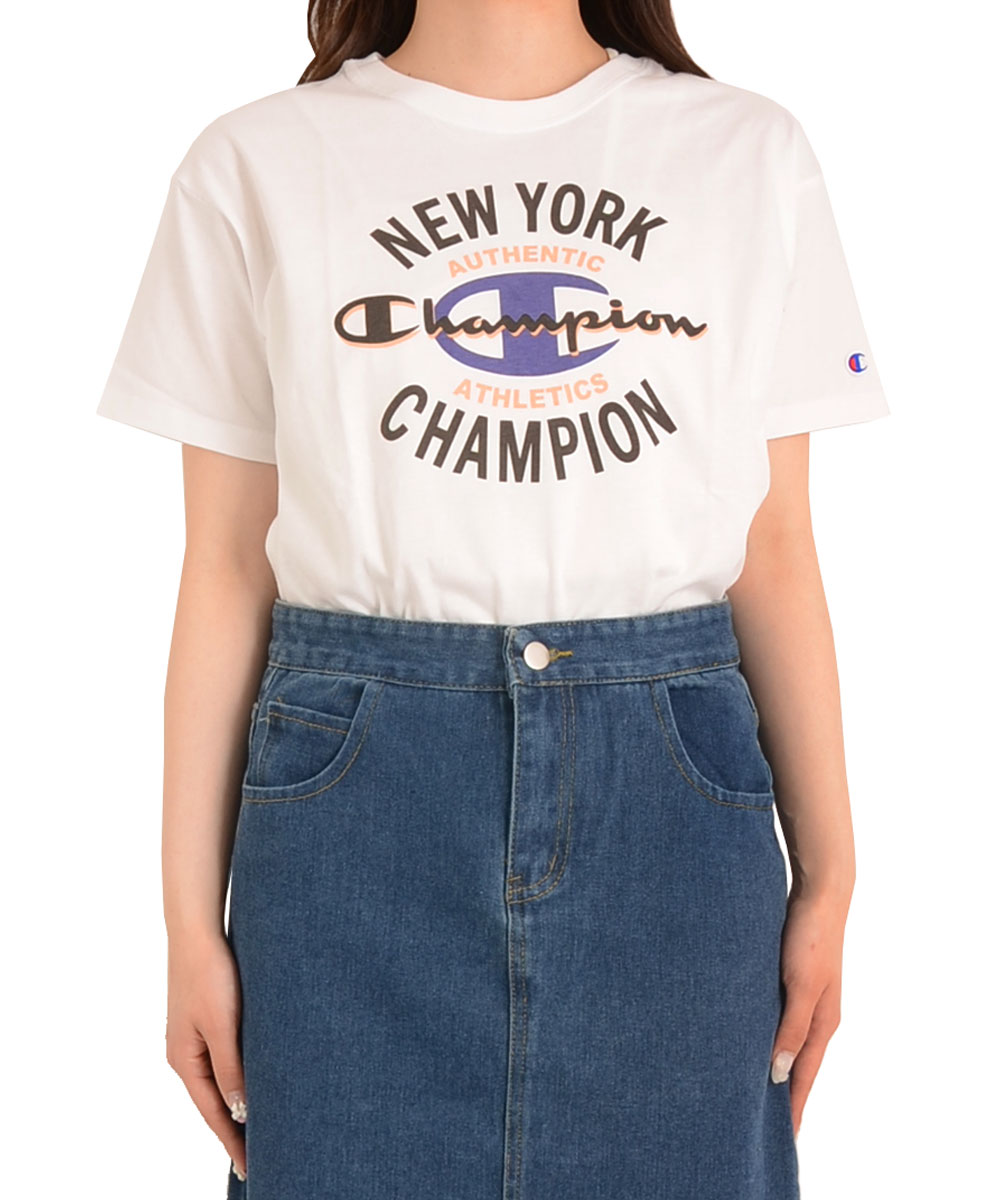 【楽天市場】【クリックポスト発送可】【Champion/チャンピオン】ウィメンズ ショートスリーブTシャツ 24SS 春夏新作 チャンピオン（ホワイト/ベージュ/ブラック）（M/L）（CW ...
