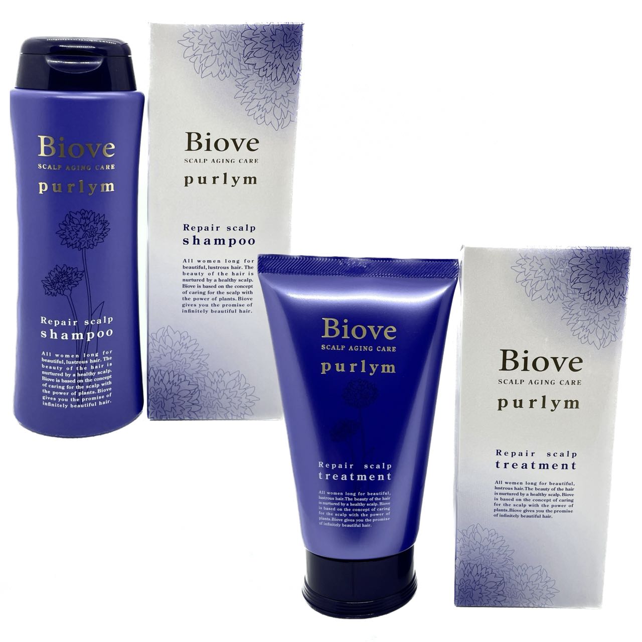 【楽天市場】DEMI デミ BIOVE purlym ビオーブ ピュリム Repair scalp shampoo 250ml & Repair scalp treatment 240g ...
