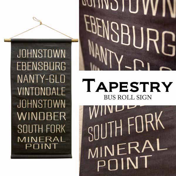 【楽天市場】レリーフ アート ウォールデコレーション 家具 インテリア タペストリー BUS ROLL SIGN B アメリカン雑貨 ...