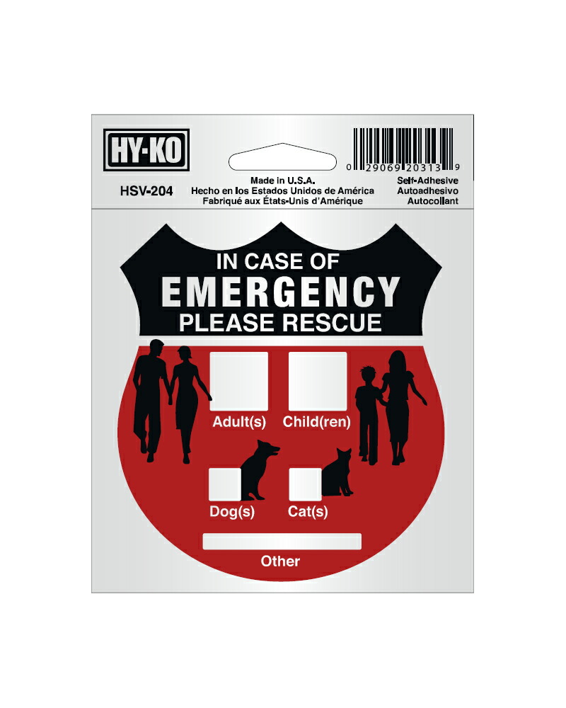【楽天市場】HY-KO 4x4 SELF ADHアルミステッカー【EMERGNCY RESCUE】 HY-HSV-204：THE DIY ...