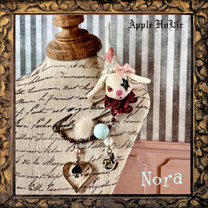 【楽天市場】ピンブローチ White Rabbit Nora・白兎 ノーラ ハンドメイド アクセサリー 雑貨 うさぎ ハットピン ブローチ ...