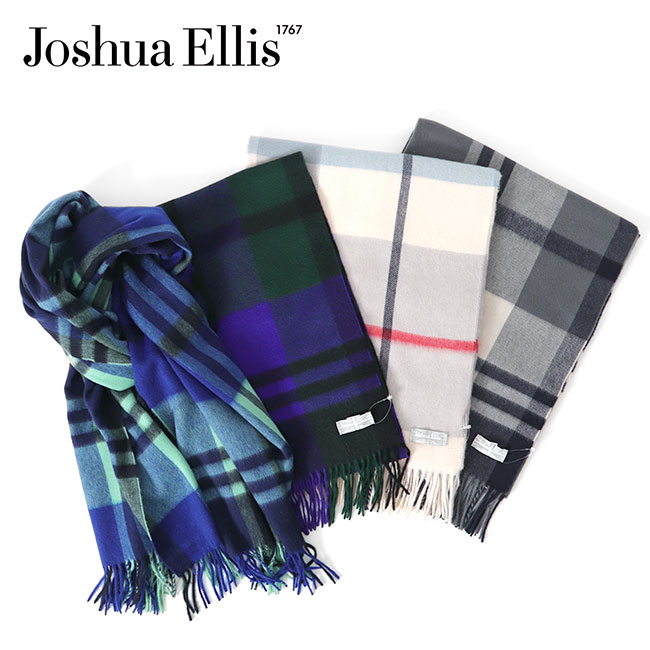 【楽天市場】Joshua Ellis ジョシュアエリス プライマリーブラックウォッチ チェック柄 カシミア 大判ストール マフラー メンズ ...