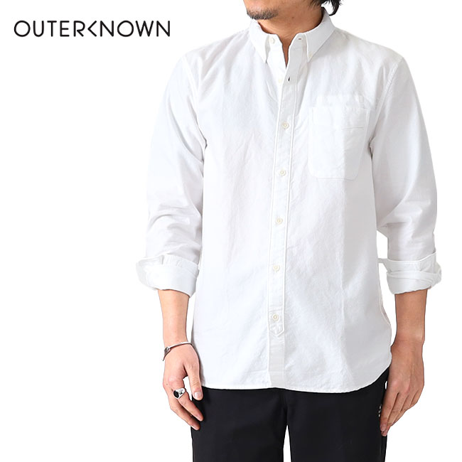 【楽天市場】OUTERKNOWN アウターノウン オックスフォードシャツ 1310203 白 ホワイト 長袖シャツ メンズ：Golden State