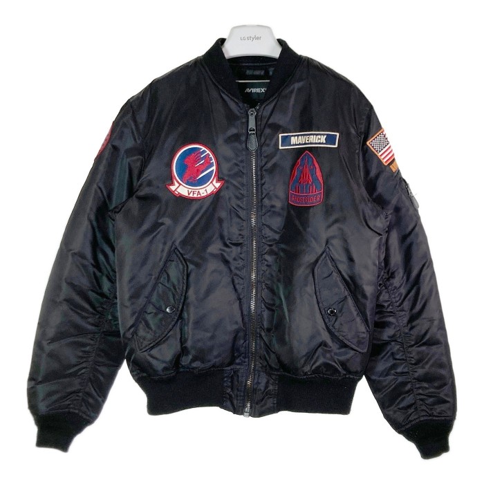 【楽天市場】AVIREX アヴィレックス #6102197 MA-1 フライトジャケット トップガン マーヴェリック TOP GUN MAVERICK MA1 ブルゾン ブラック sizeXL ...