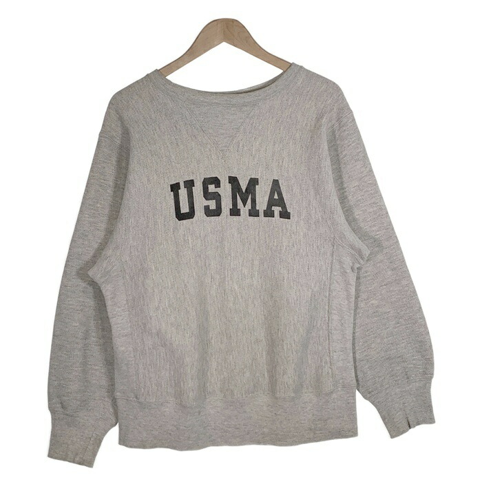 【楽天市場】80's Champion チャンピオン USMA 前V リバースウィーブ クルーネックスウェットトレーナー グレー トリコタグ Size M【中古】 rf：goldragstation