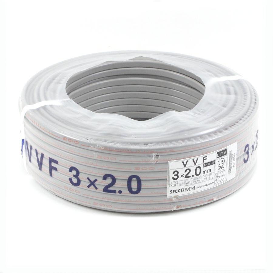 【楽天市場】SFCC VVF ケーブル 2.0mm×3芯 100m巻 VVF2.0×3C×100m 黒赤緑：ソフネット楽天市場店