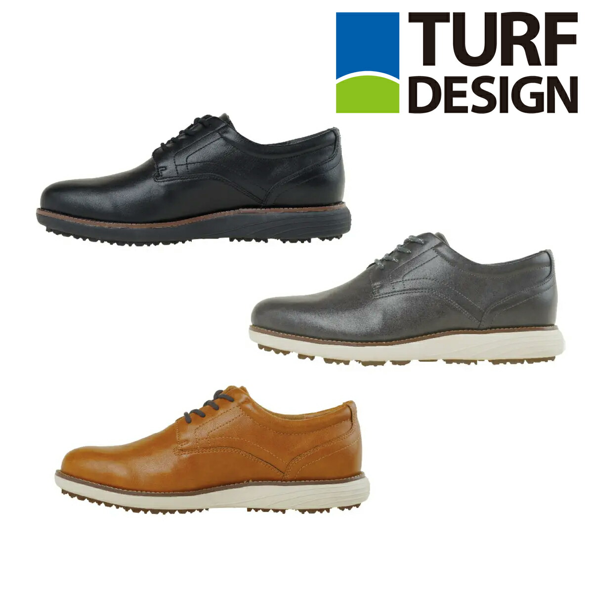 【楽天市場】TURF DESIGN ターフデザイン スパイクレスシューズ【TDSH-2371】ブラック グレー キャメル 24.5-27.5cm スパイクレス ゴルフシューズ：ゴルフトゥエンティ
