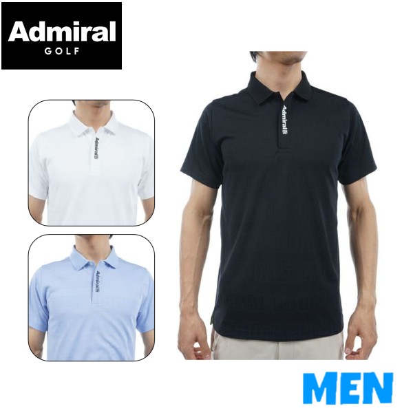 【楽天市場】Admiral GOLFアドミラルゴルフADMA405 MEN メンズロゴジャカード ポロシャツ 半袖：72楽天市場店